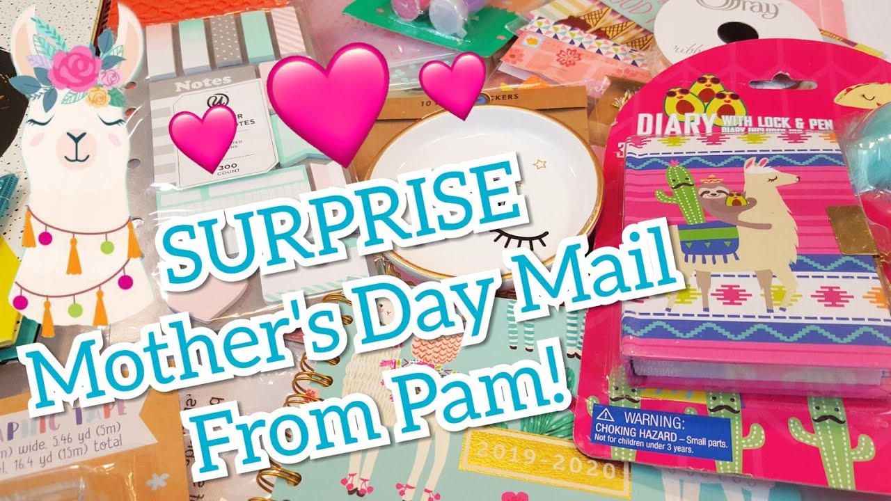 SURPRISE Mother's Day Mail From Pam | Planning With Eli - YouTube
