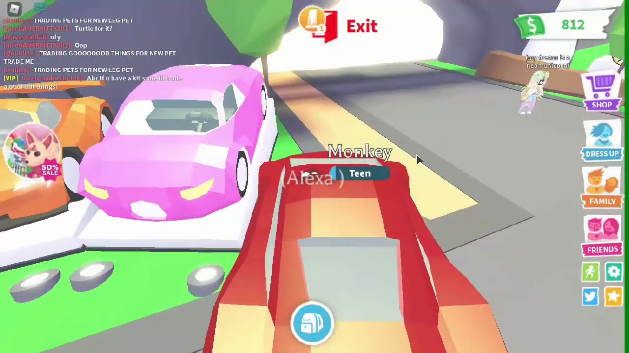 playing roblox adopt me - YouTube