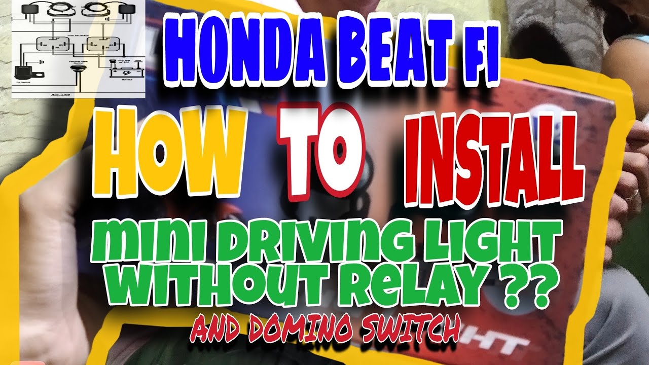 INSTALL MINI DRIVING LIGHT AND DOMINO SWITCH NO RELAY ?? - YouTube