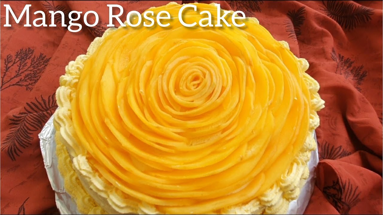 Mango Rose Cake||Mango Cake||How to Make Mango Rose Cake||Simple Cake ...