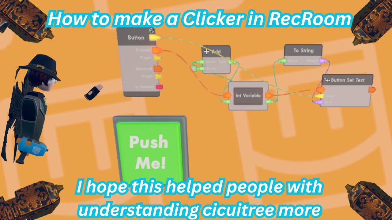 This is a step by step tutorial on how to make a Clicker in Rec room ...