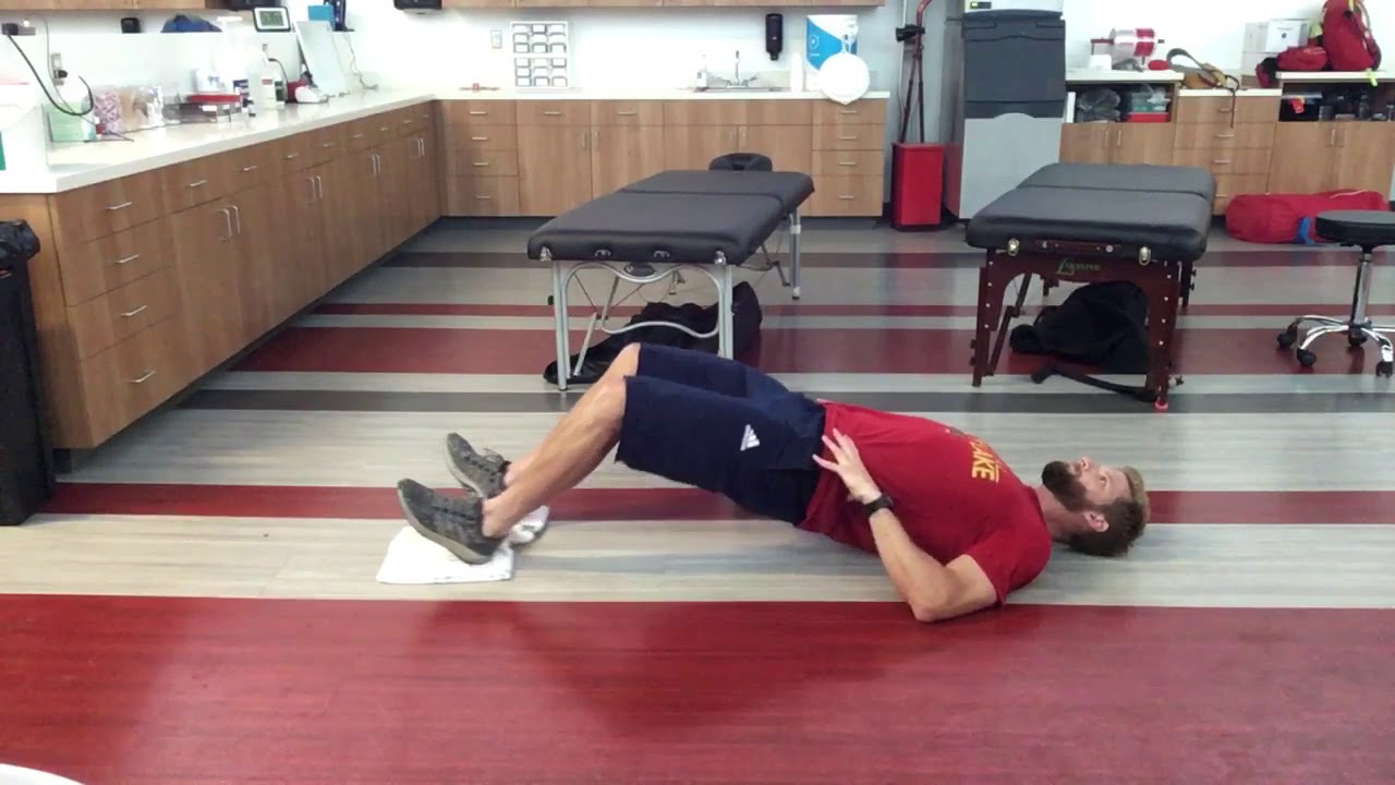 Towel Hamstring Curls - YouTube