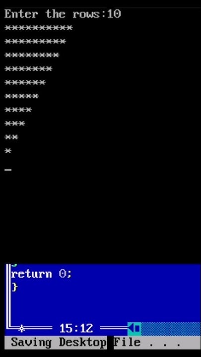 Write a C++ program to Display a inverted pyramid using star(*) || C++ Programming #shorts # ...