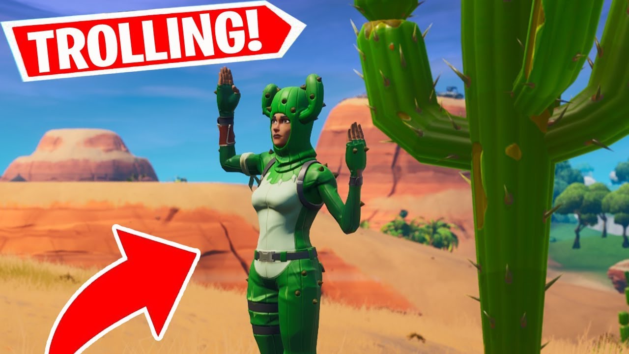TROLLING IN THE CACTUS SKIN! FORTNITE FUNNY - YouTube