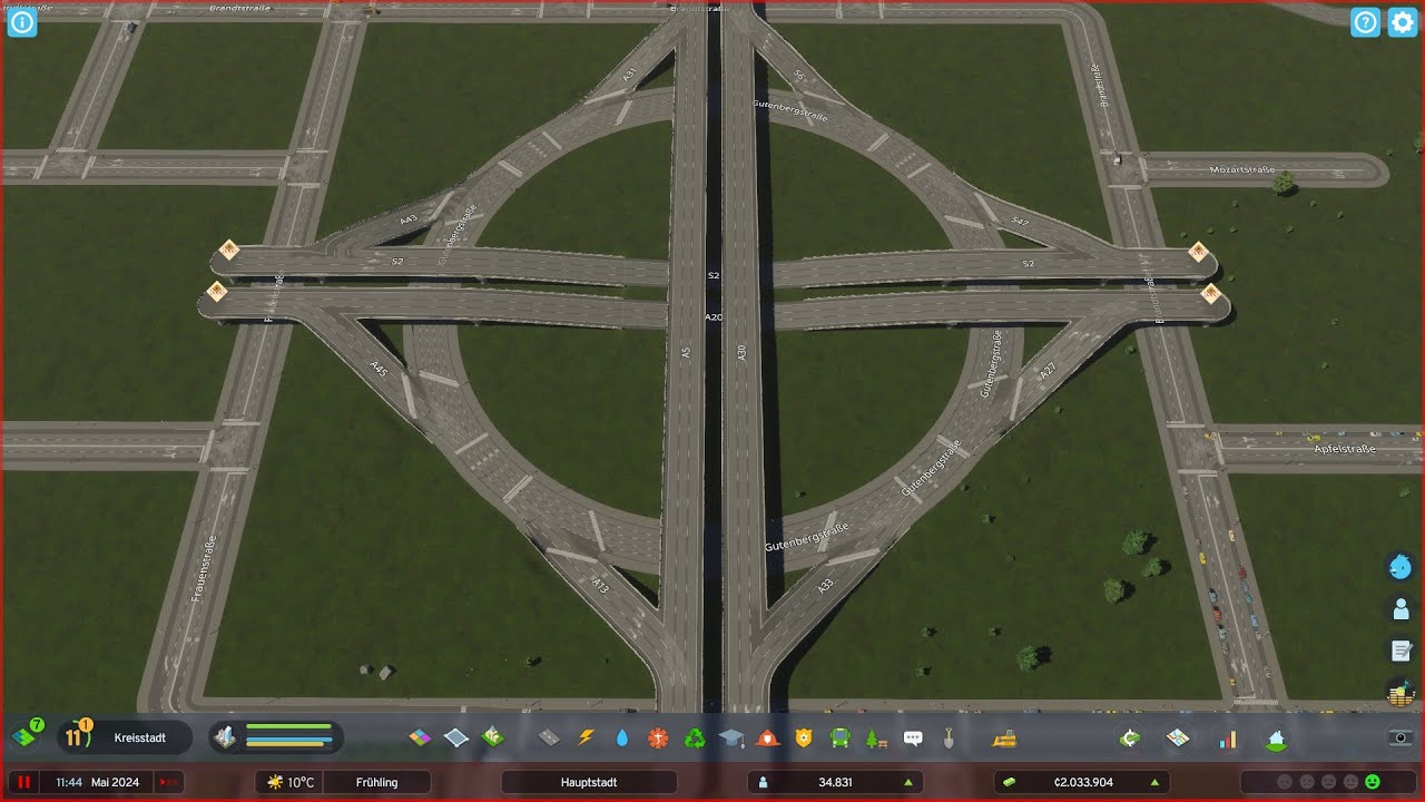 Cities: Skylines 2 Rolands Autobahnkreuz - YouTube