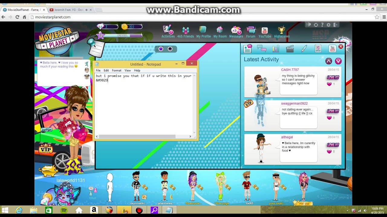 (msp) how to write a heart in your status - YouTube