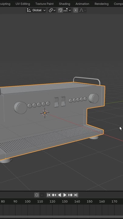 Blender 3d isometric tutorial - Barista coffee machine - Part 2 of 3 #blendertutorial ...