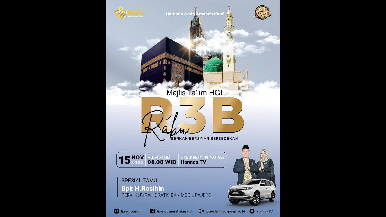 LIVE - R3B (RABU BERKAH, BERSYIAR, BERSEDEKAH) 15/11/2023 - YouTube