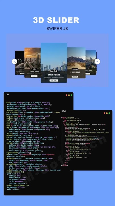 Responsive Slider | Swiper Slider 3D-Coverflow Effect #slider # ...