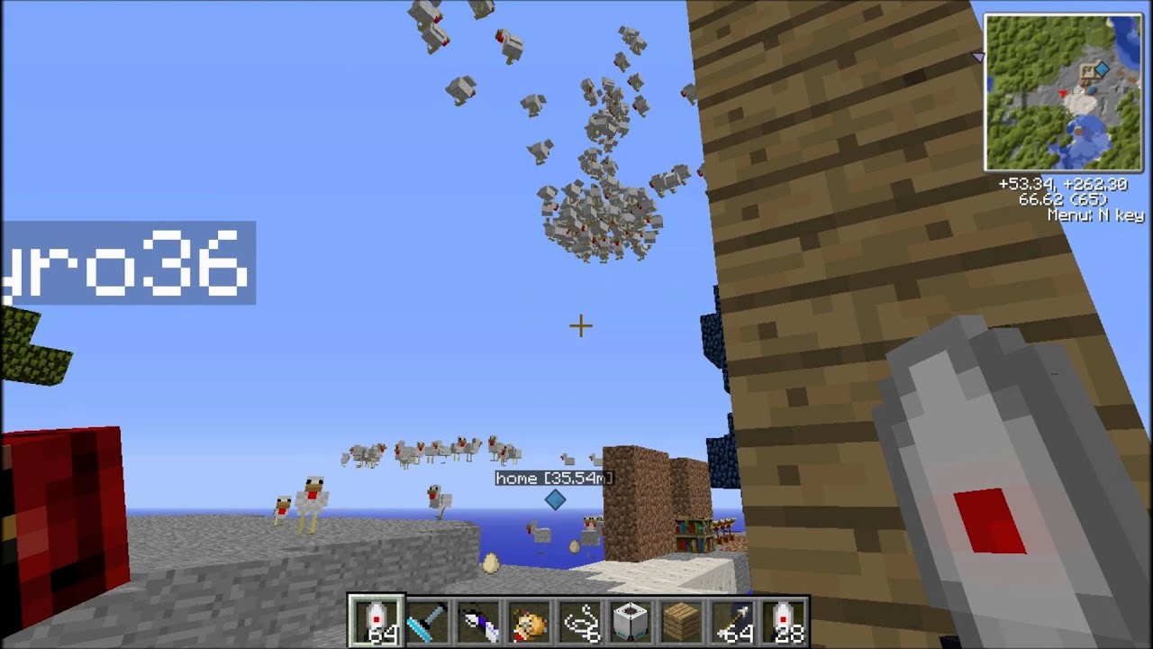 Minecraft: RAINING CHICKENS?!!!?? - YouTube