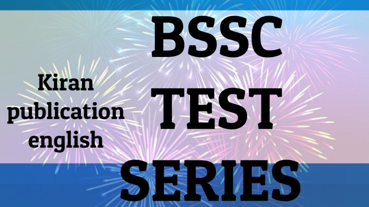 BSSSC TEST SERIES - YouTube
