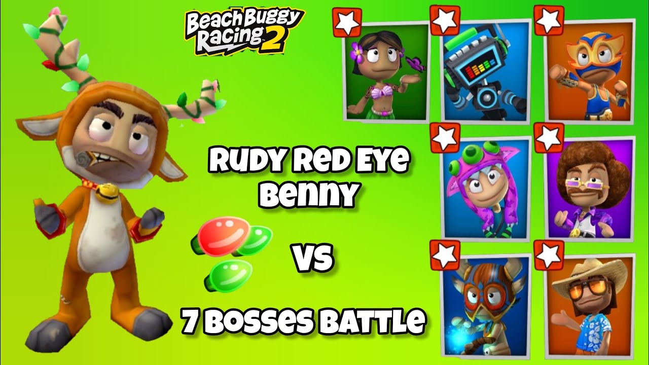 Rudy Red Eye Benny Vs 7 Bosses Battle - BB Racing 2 # ...