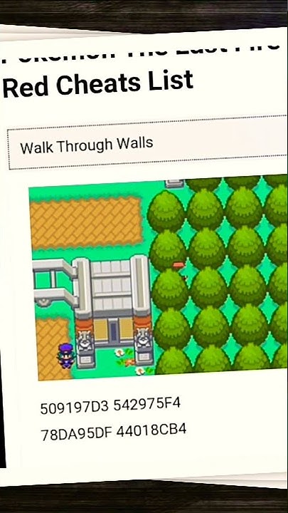 pokemon the last fire red cheats code part-1 - YouTube