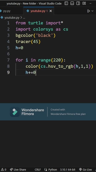 Python Turtle Graphic Design 🐢 Coding Status 😍😜 Shorts Programming