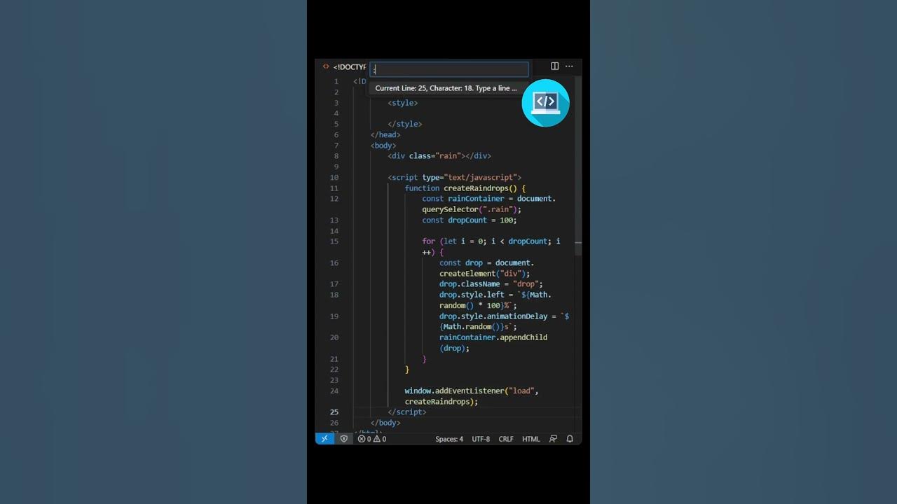 Rain | HTML CSS - YouTube