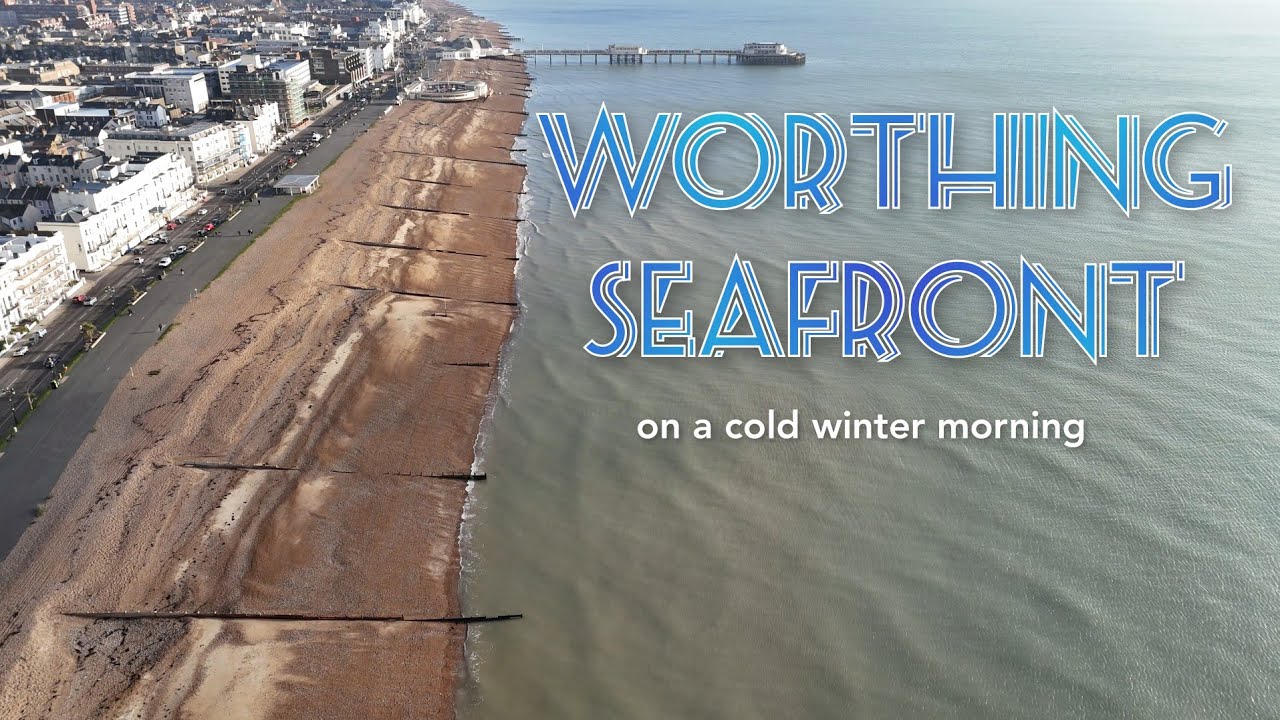 Footage of Worthing seafront on a cold winter morning - YouTube