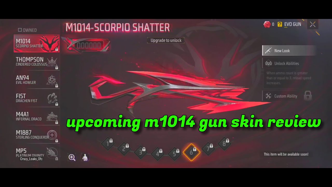 evo m1014 gun free fire | evo scorpio shatter m1014 gun skin full ...