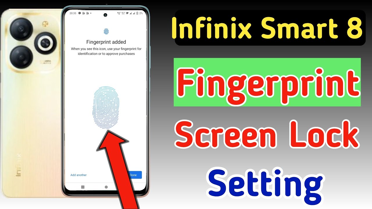 Infinix Smart 8 hd fingerprint screen ock | fingerprint lock setting in ...
