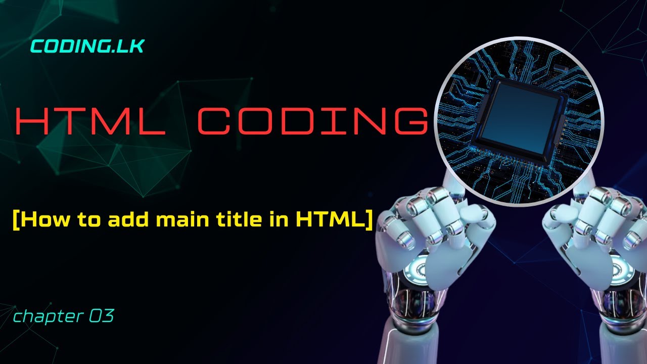How to add main title in HTML - YouTube