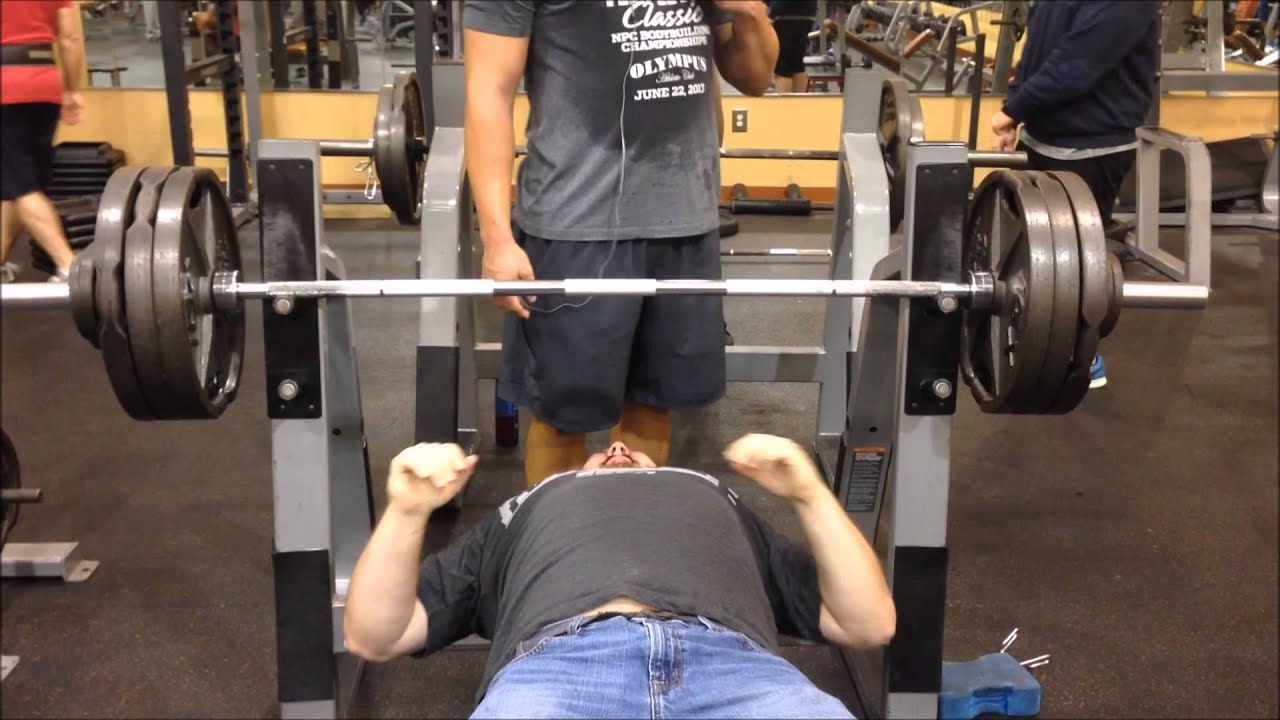 350lbs Bench Press FAIL - YouTube