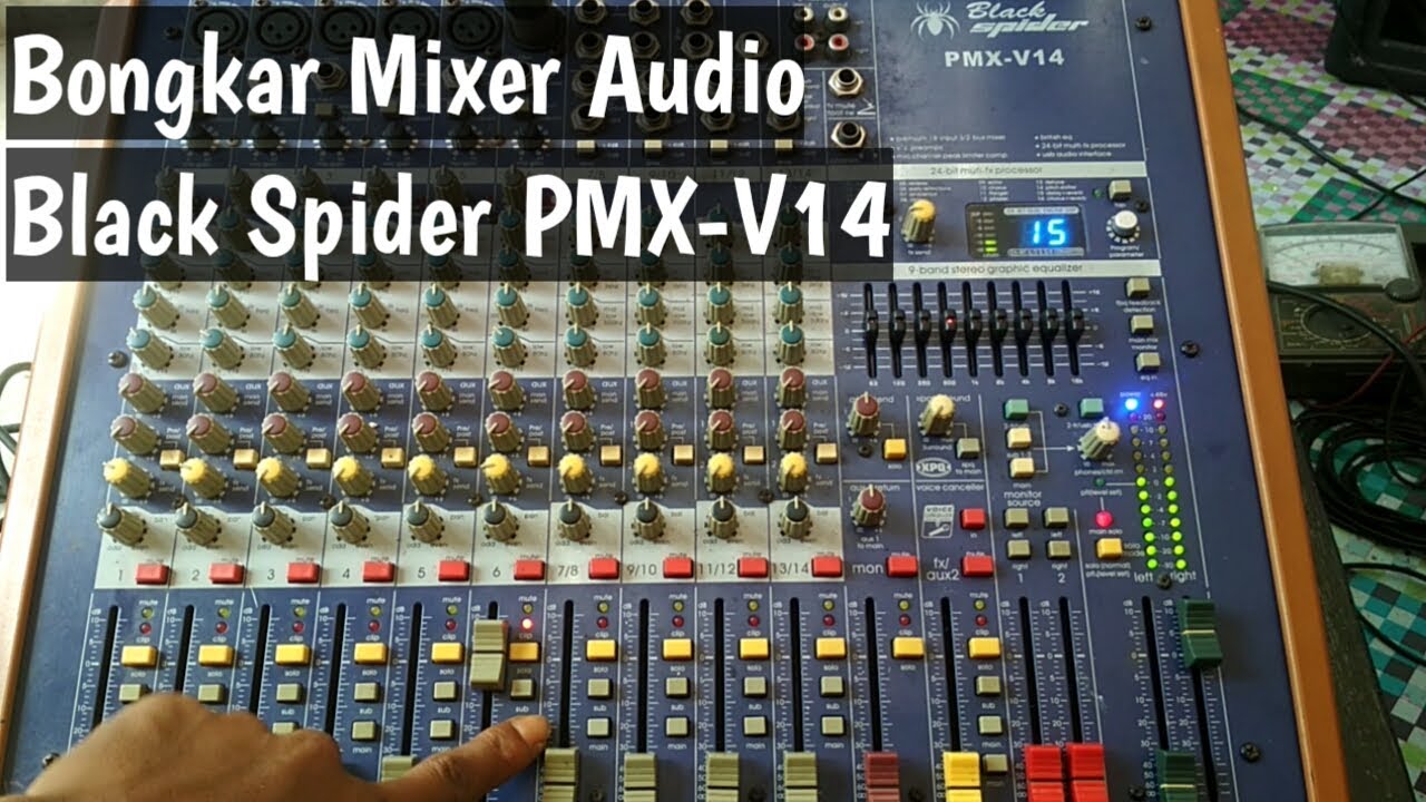 SERVIS MIXER AUDIO BLACK SPIDER PMX-V14 - YouTube