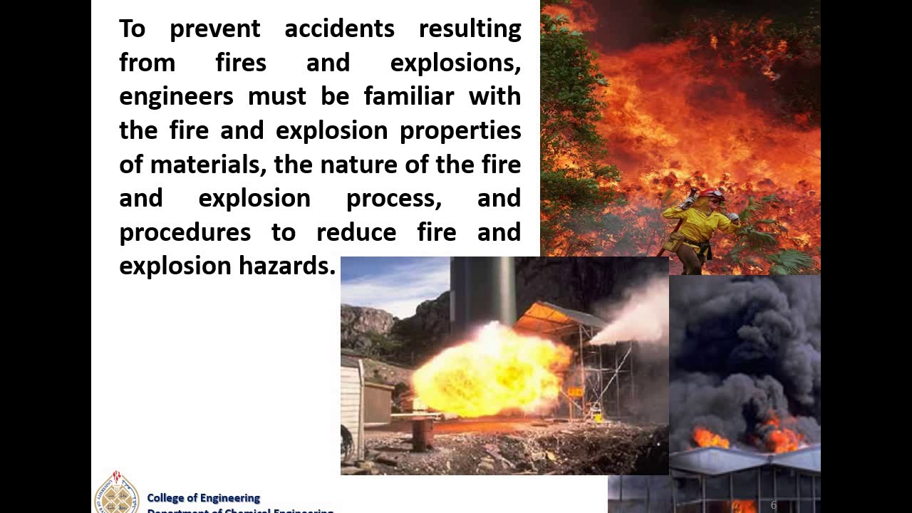 CHENG465 Chapter 6 Fires and Explosions Part1 Introduction - YouTube