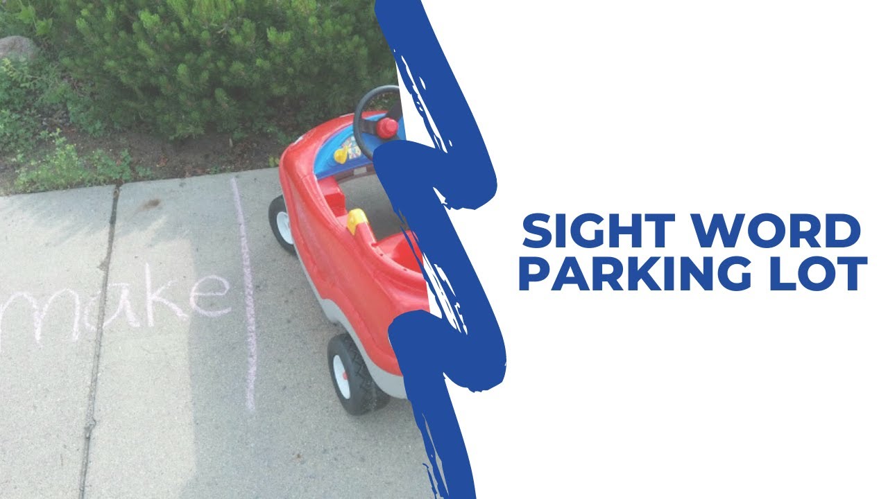 Sight Word Parking Lot Game for Kids {Outdoor Version} - YouTube