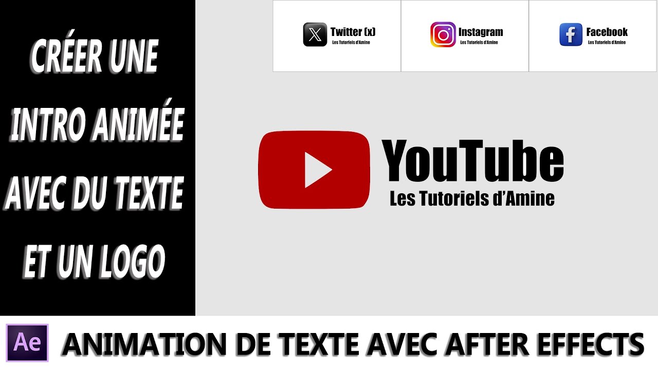 Créer une Intro Animée avec du Texte et un Logo - YouTube