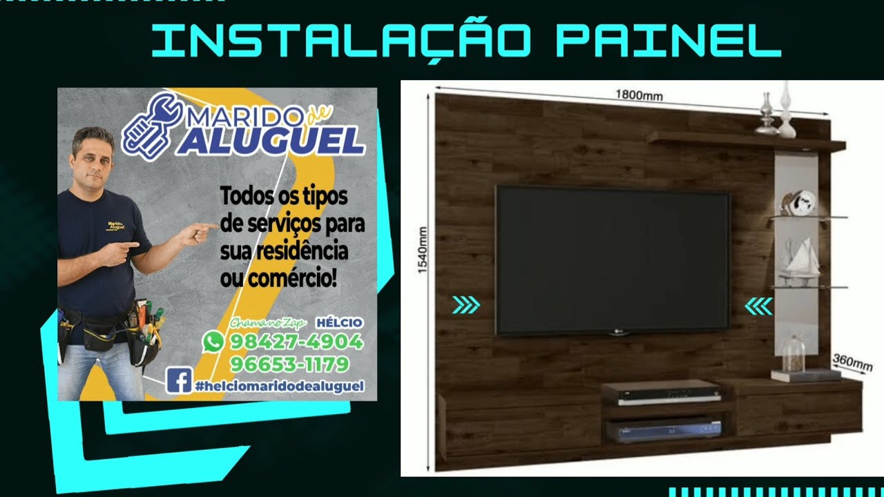 Como fixar Painel de Tv na parede - YouTube