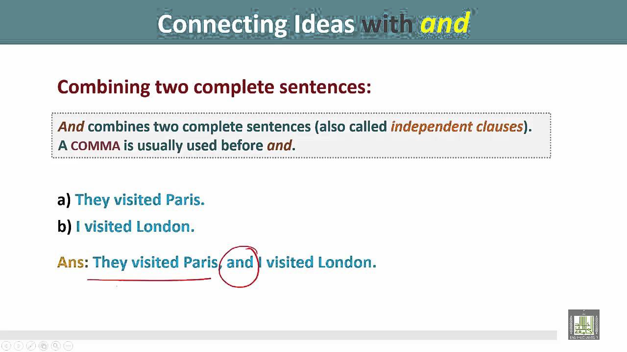 Grammar ( 2 ) - CH 8 - L2 : Connecting Ideas with and (2) - YouTube