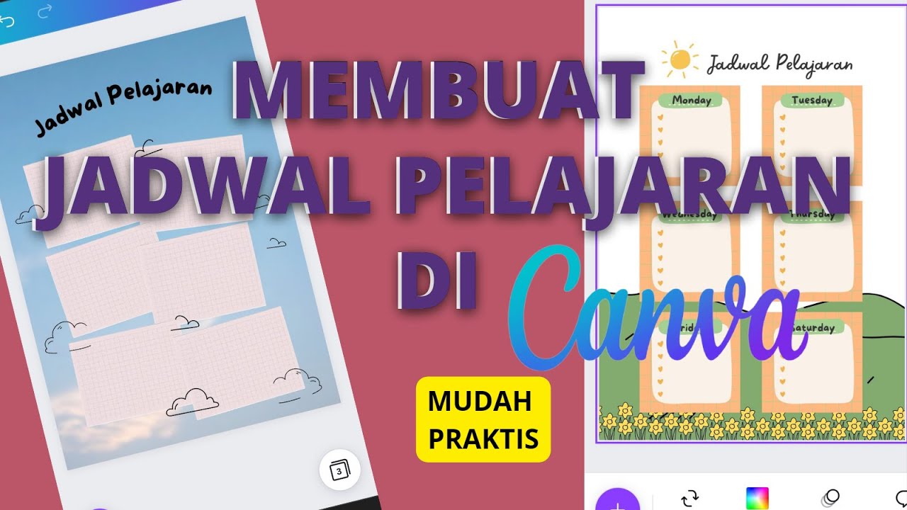 Cara Membuat Jadwal Pelajaran Di Canva Free Pakai Hp #canva #tutorial - YouTube