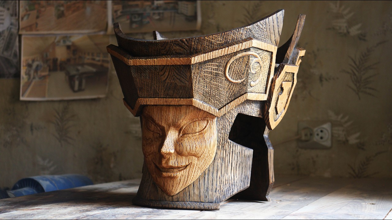 Gemini no Saga helmet. Wood carving, Oak wood - YouTube