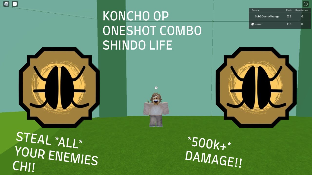 KONCHO OP ONESHOT COMBO (TAKE ALL YOUR ENEMIES CHI!!) | Shindo Life ...