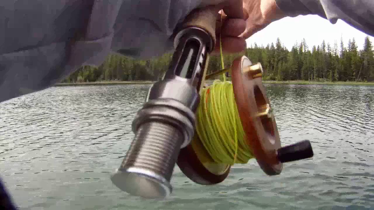 Fly fishing with PEETZ reel - YouTube