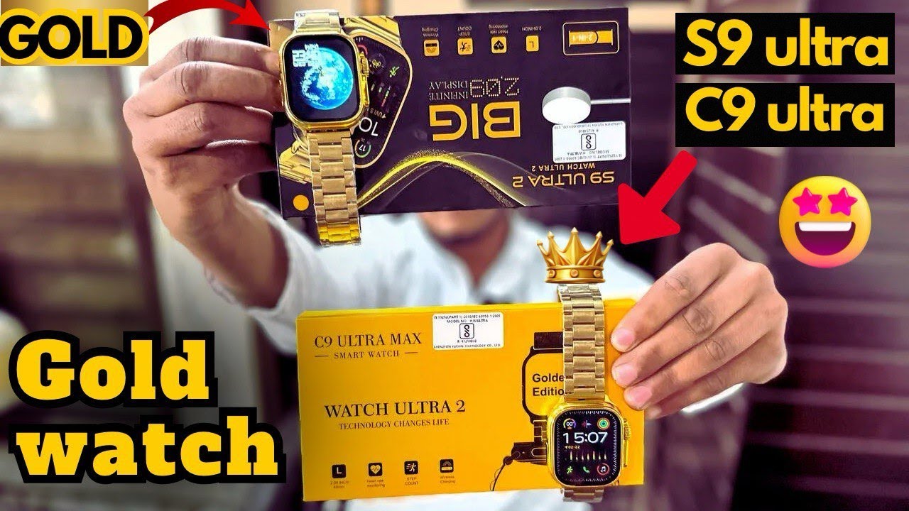 Gold Watch Smartwatch Review | C9 Ultra Max Smartwatch Review | S9 ...