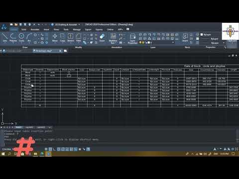 ZWCAD | Part 2. How to Extract the data into EXCEL using DATA EXTRATION free ZWCAD 2021 - YouTube