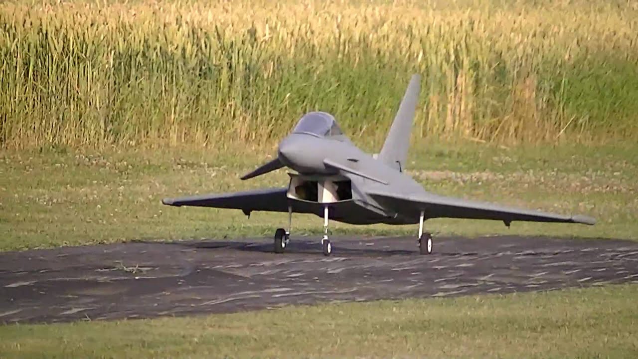 Eurofighter Typhoon RC Jet Big Scale Twin 127mm EDF Maidenflight - YouTube