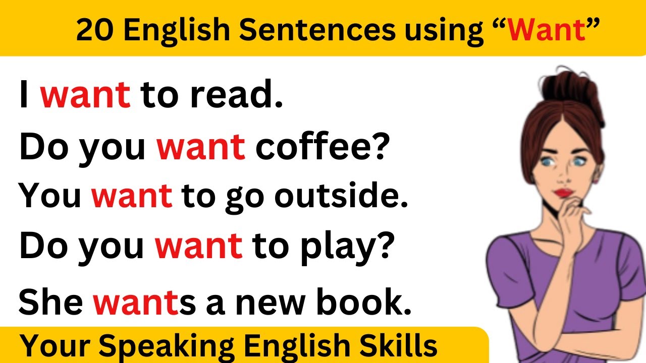 Enhance Your Speaking English Skills With 20 Everyday Sentences 'Want ...
