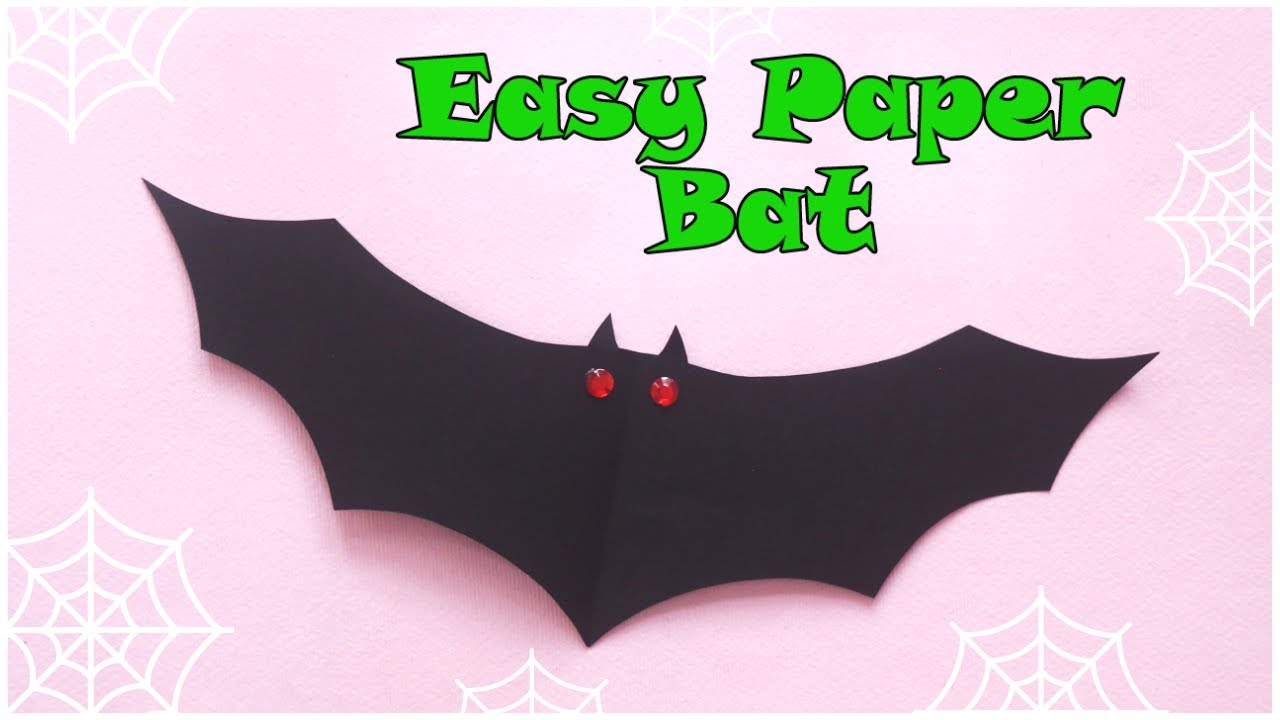 Easy Paper Bat Tutorial | DIY Halloween Decorations - YouTube