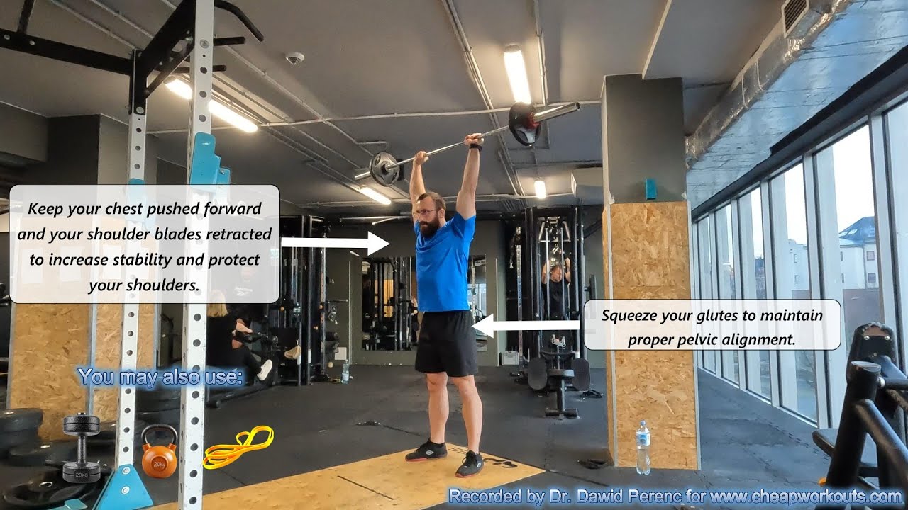 Barbell overhead press - YouTube