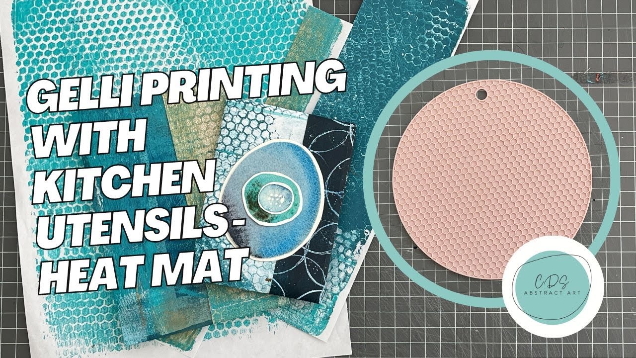 Gelli Printing - Printing with A Heat Mat! - YouTube