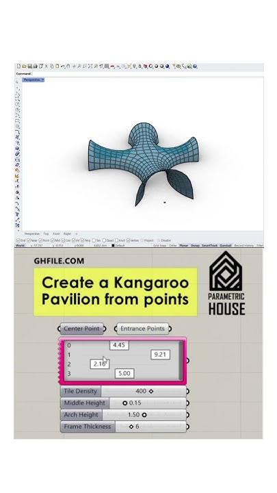 Parametric Pavilion (Rhino Grasshopper Kangaroo) #shorts - YouTube