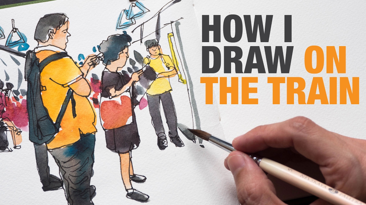 How I Sketch on the Train (Tutorial) - YouTube