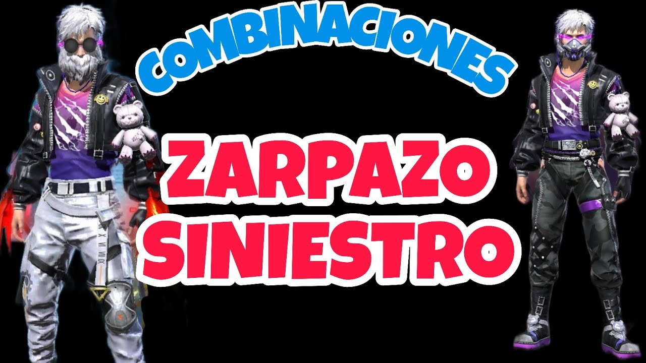 MEJORES COMBINACIONES con la skin ZARPAZO SINIESTRO | FREE FIRE ...