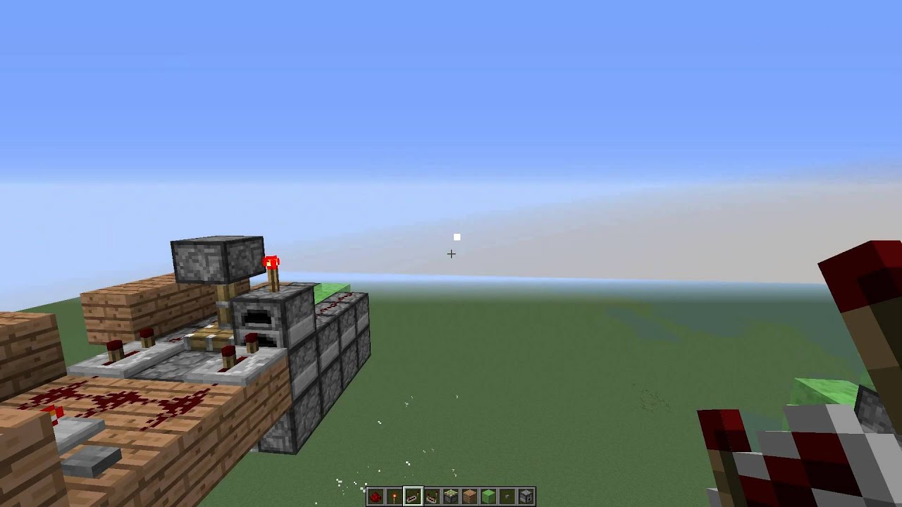 Minecraft - mid-air TNT cannon with slime block - YouTube