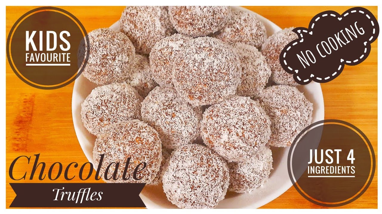 Easy Chocolate Truffles | Just 4 ingredients | No cooking | Kids ...