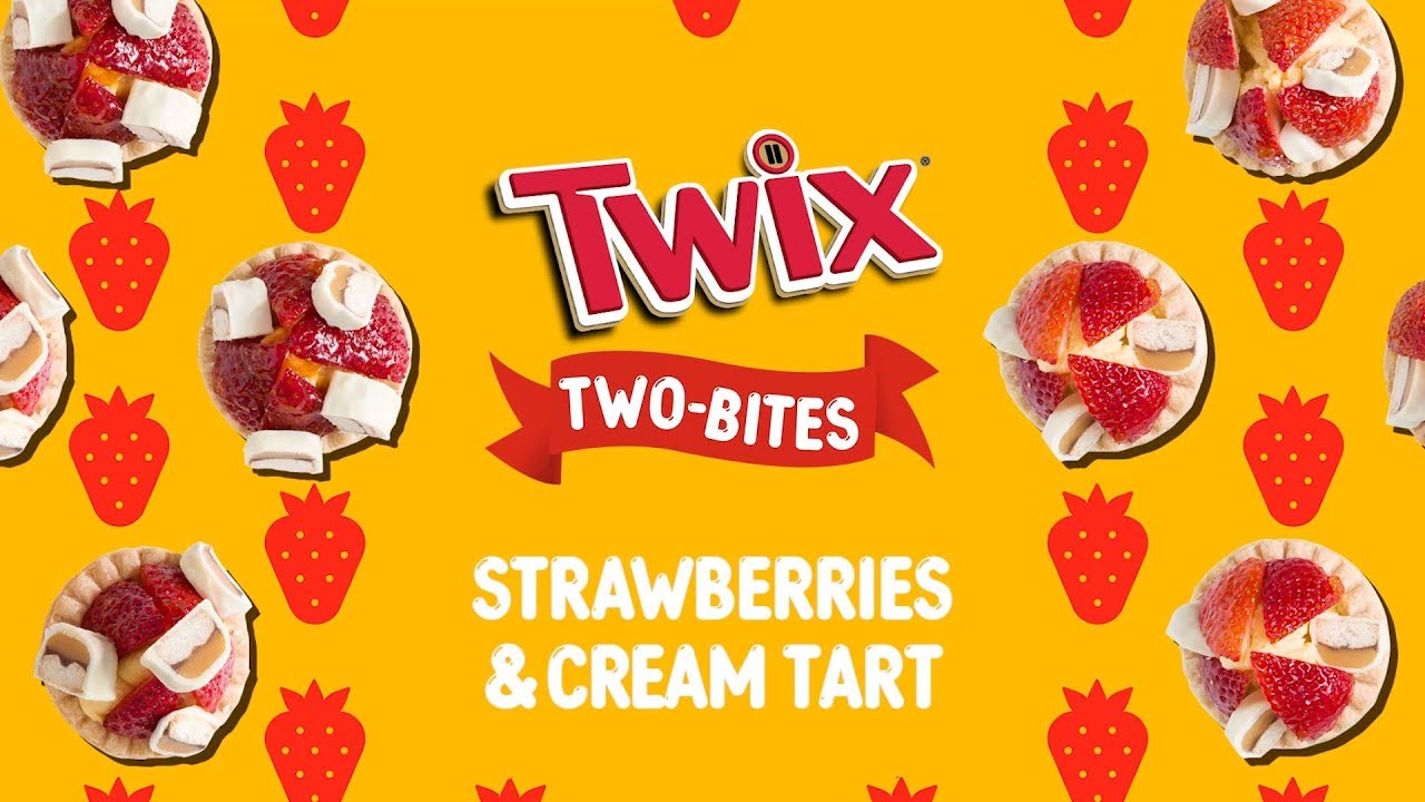 TWIX® Two-Bites Strawberries & Cream Tart - YouTube
