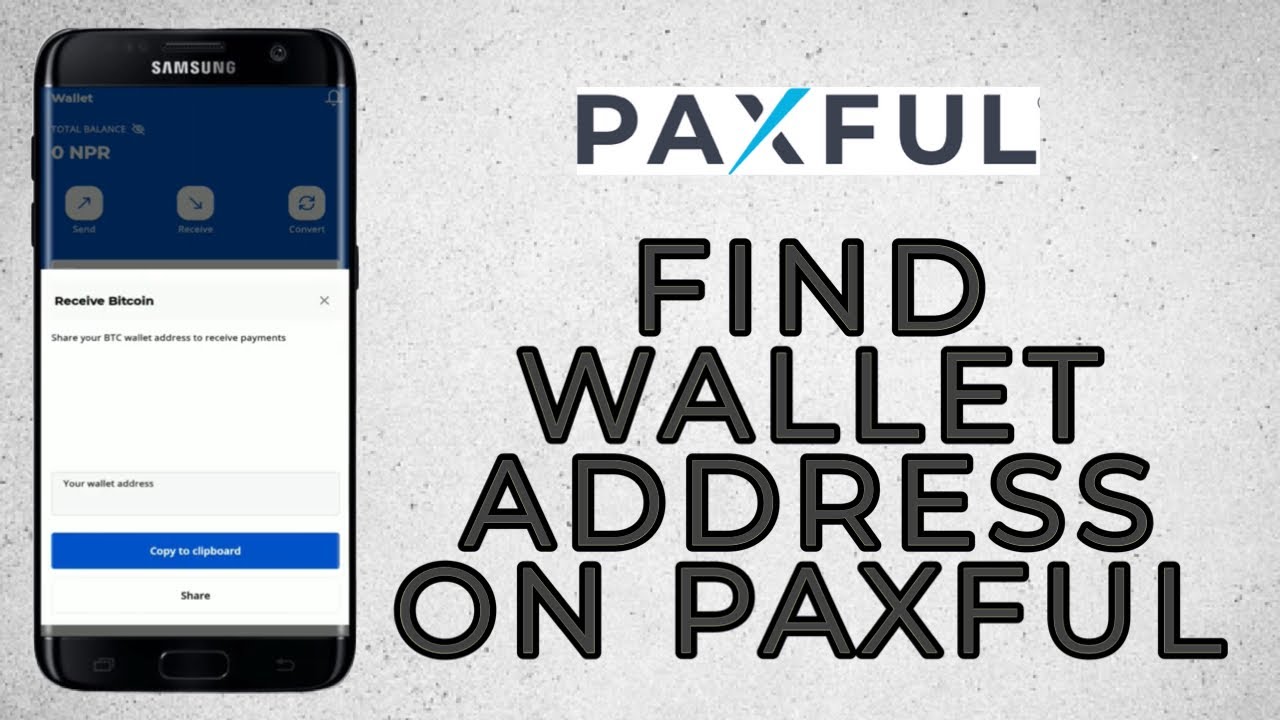 How to Find Wallet Address on Paxful (2022) - YouTube