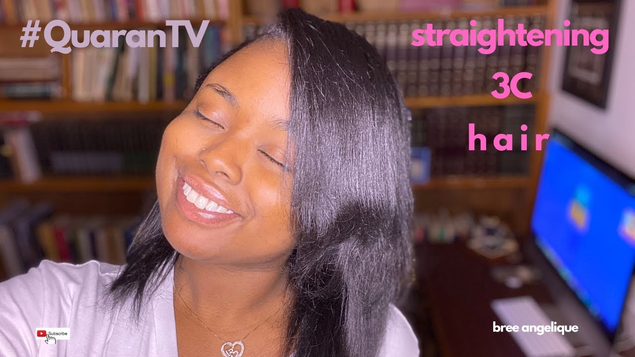 EASY How To Straighten Damaged 3C Hair | 2020 - YouTube