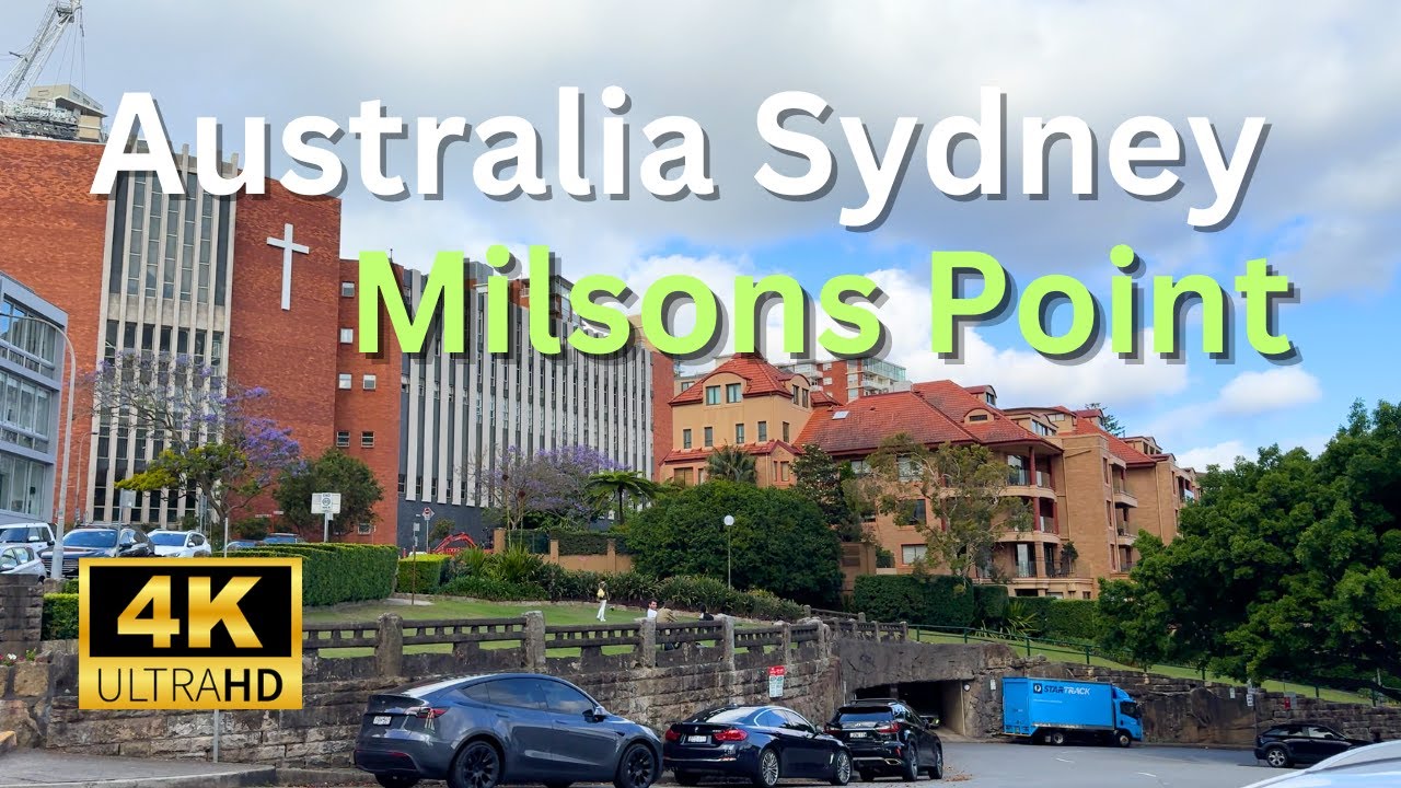 【4K Walk】Walking in Milsons Point from Northern Sydney in Australia ...